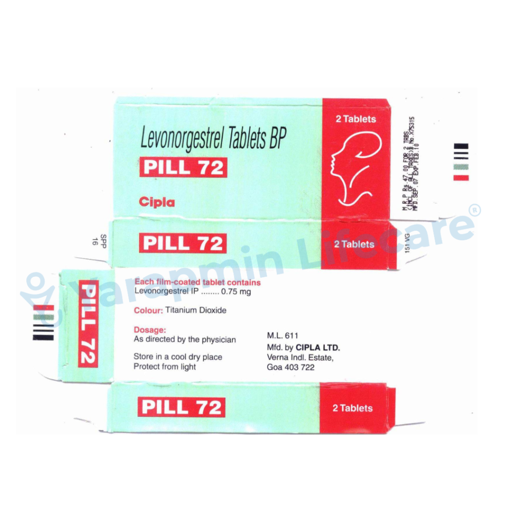PILL-72 ( Levonorgestrel 0.75mg, 1.5mg Tablets )